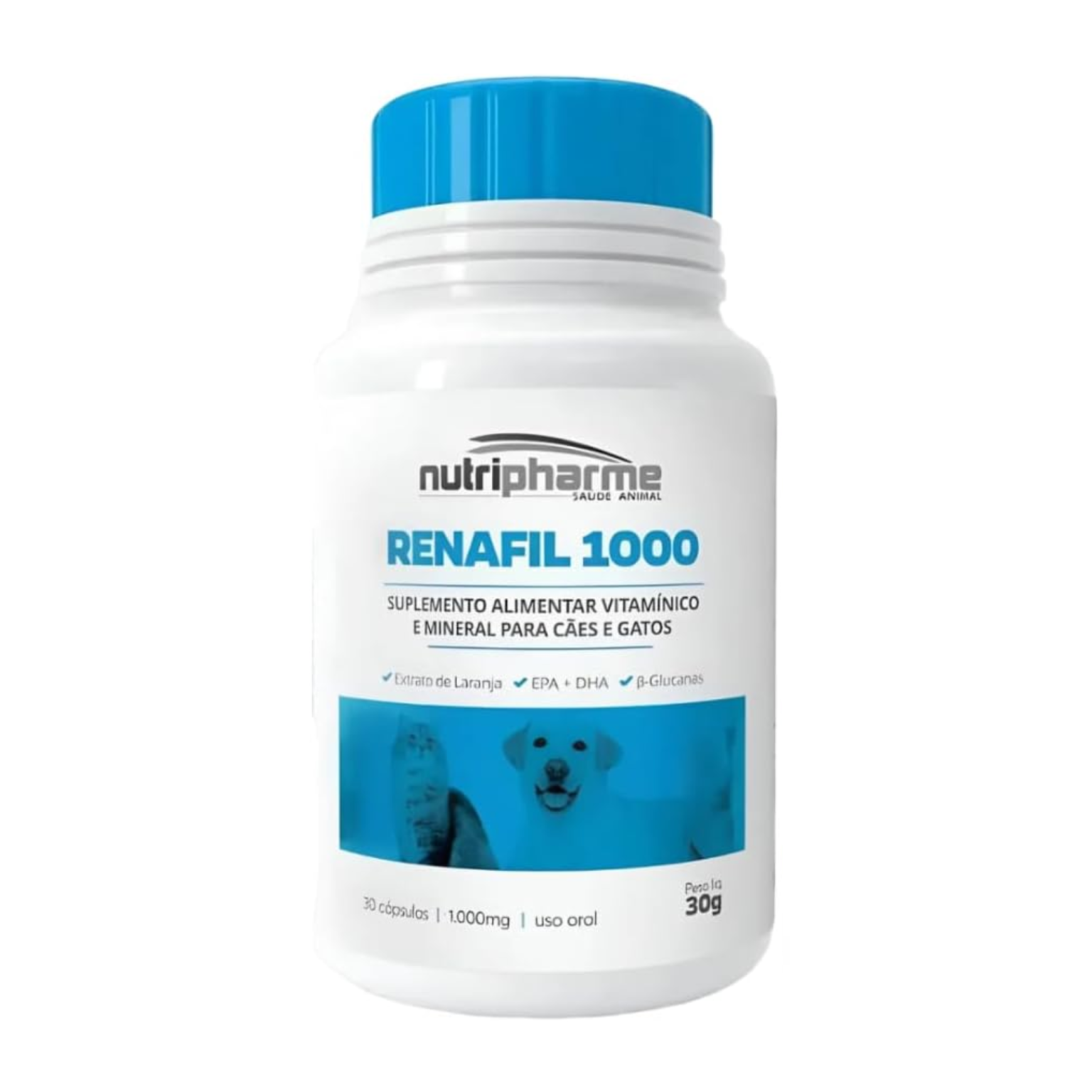 Renafil 1000 Mg Suplemento Alimentar Vitamínicos Cães 30 Cap - VetPet Line